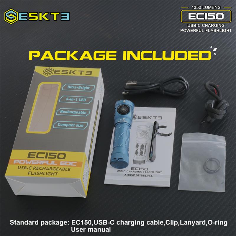 EC150 AA 14500 USB-C Rechargeable LED Flashlight – LED Headlamp ...